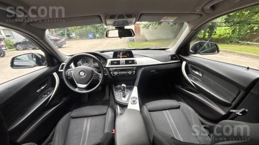 Black BMW 320 2016 in Riga, with an engine capacity of 2.00 L and mileage of 334 thousand km for 9400 €, photo 11 on AUTOMOTO.COM.LV