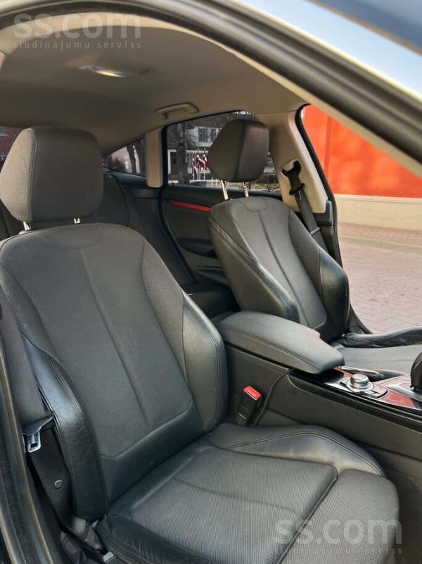 Black BMW 320 2016 in Kuldiga, with an engine capacity of 2.00 L and mileage of 293 thousand km for 11990 €, photo 7 on AUTOMOTO.COM.LV
