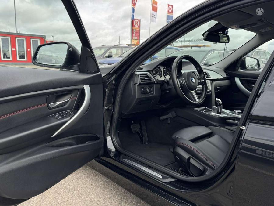 Black BMW 320 2016 in Vilnius, with an engine capacity of 2.00 L and mileage of 287 thousand km for 11390 €, photo 14 on AUTOMOTO.COM.LV
