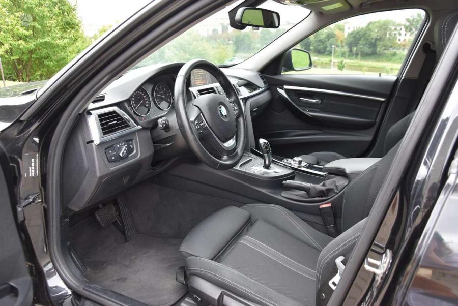 Black BMW 320 2016 in Vilnius, with an engine capacity of 2.00 L and mileage of 288 thousand km for 9200 €, photo 12 on AUTOMOTO.COM.LV