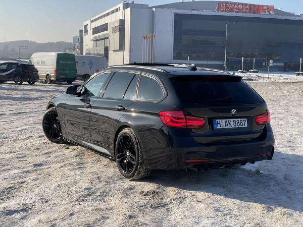 Black BMW 320 2017 in Vilnius, with an engine capacity of 2.00 L and mileage of 182 thousand km for 14500 €, photo 5 on AUTOMOTO.COM.LV
