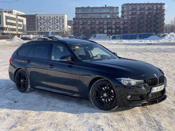 Black BMW 320 2017 in Vilnius, with an engine capacity of 2.00 L and mileage of 182 thousand km for 14500 €, photo 6 on AUTOMOTO.COM.LV
