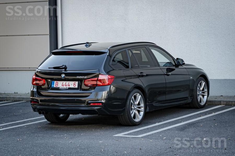 Black BMW 320 2017 in Riga, with an engine capacity of 2.00 L and mileage of 282 thousand km for 11990 €, photo 5 on AUTOMOTO.COM.LV