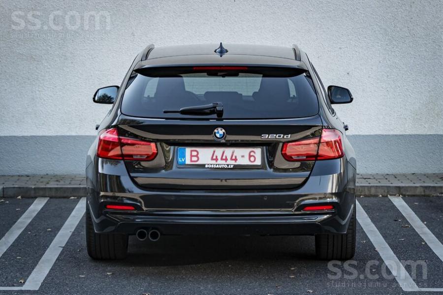 Black BMW 320 2017 in Riga, with an engine capacity of 2.00 L and mileage of 282 thousand km for 11990 €, photo 6 on AUTOMOTO.COM.LV