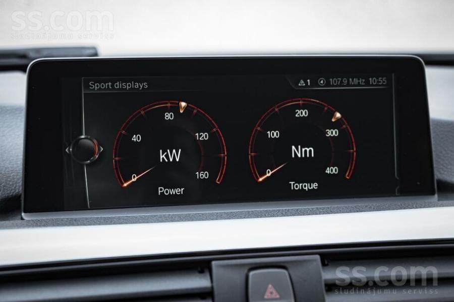 Black BMW 320 2017 in Riga, with an engine capacity of 2.00 L and mileage of 282 thousand km for 11990 €, photo 23 on AUTOMOTO.COM.LV