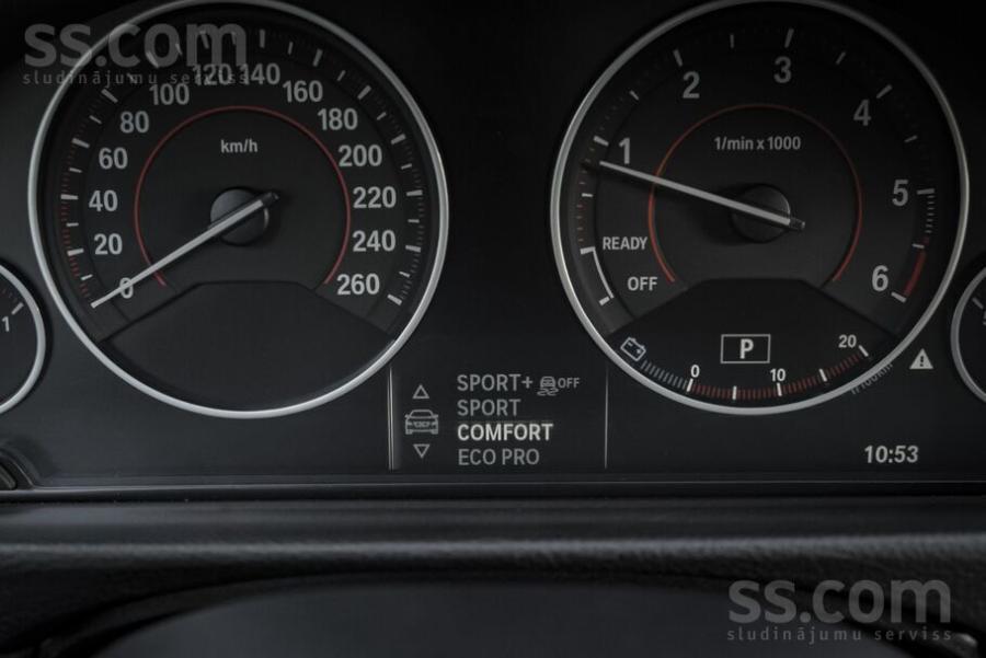 Black BMW 320 2017 in Riga, with an engine capacity of 2.00 L and mileage of 282 thousand km for 11990 €, photo 28 on AUTOMOTO.COM.LV