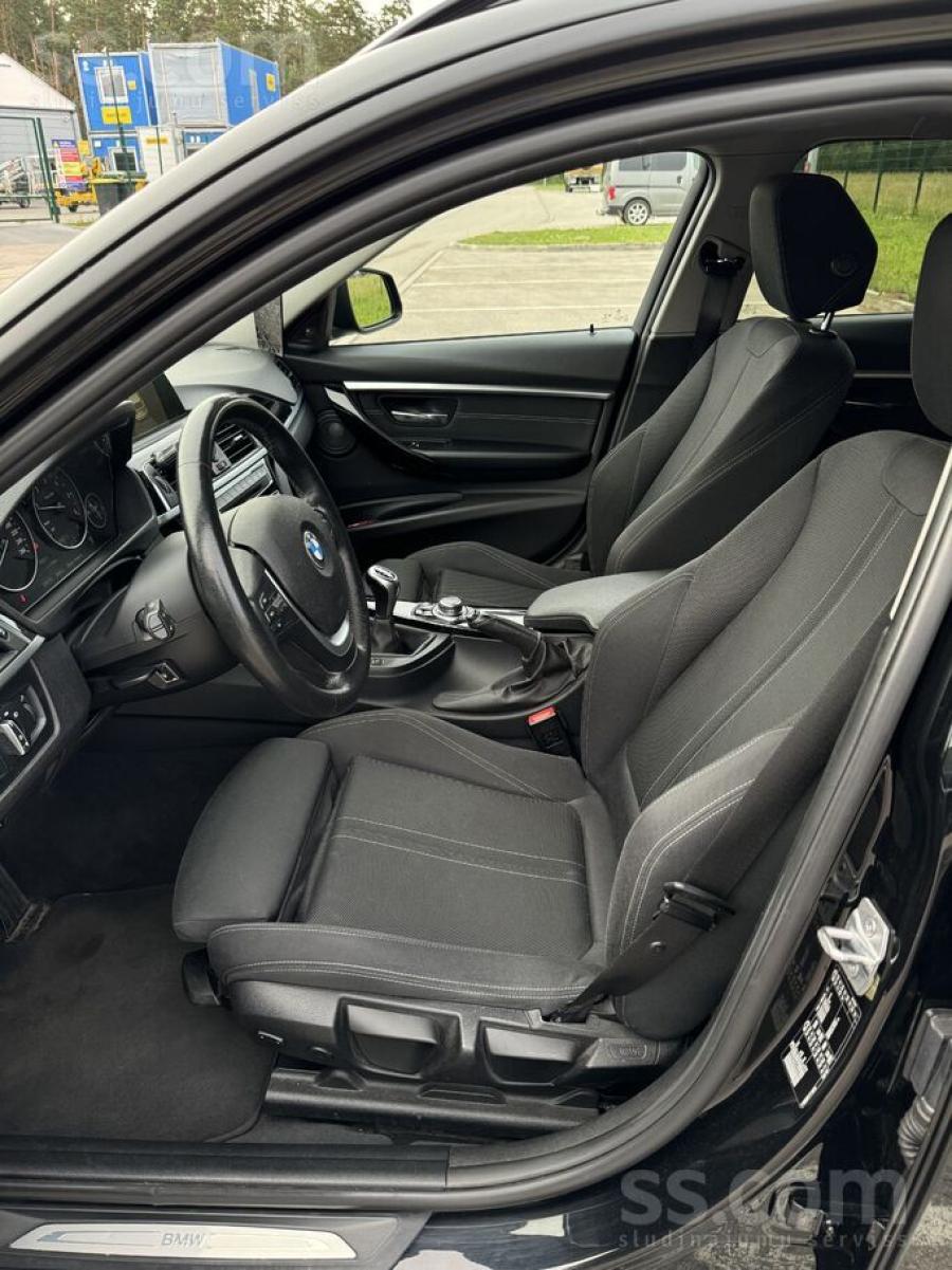 Black BMW 320 2017 in Riga, with an engine capacity of 2.00 L and mileage of 300 thousand km for 11300 €, photo 8 on AUTOMOTO.COM.LV