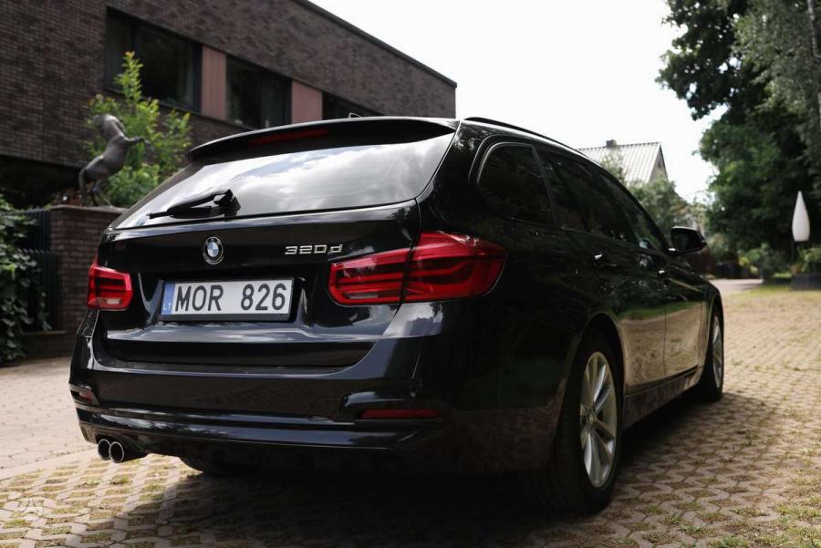 Black BMW 320 2017 in Vilnius, with an engine capacity of 2.00 L and mileage of 136 thousand km for 12000 €, photo 1 on AUTOMOTO.COM.LV