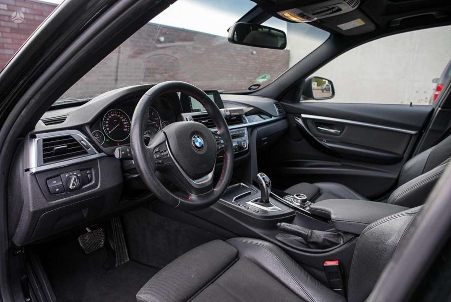 Black BMW 320 2017 in Marijampole, with an engine capacity of 2.00 L and mileage of 191 thousand km for 11950 €, photo 24 on AUTOMOTO.COM.LV