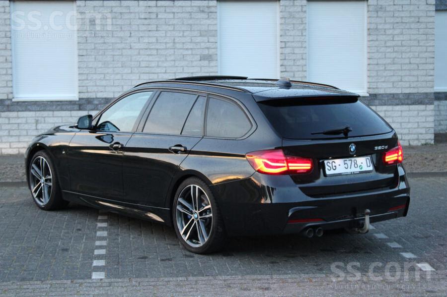 Black BMW 320 2018 in Saldus, with an engine capacity of 2.00 L and mileage of 262 thousand km for 14995 €, photo 5 on AUTOMOTO.COM.LV