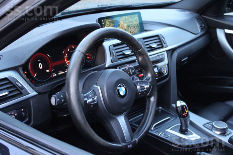 Black BMW 320 2018 in Saldus, with an engine capacity of 2.00 L and mileage of 262 thousand km for 14995 €, photo 12 on AUTOMOTO.COM.LV