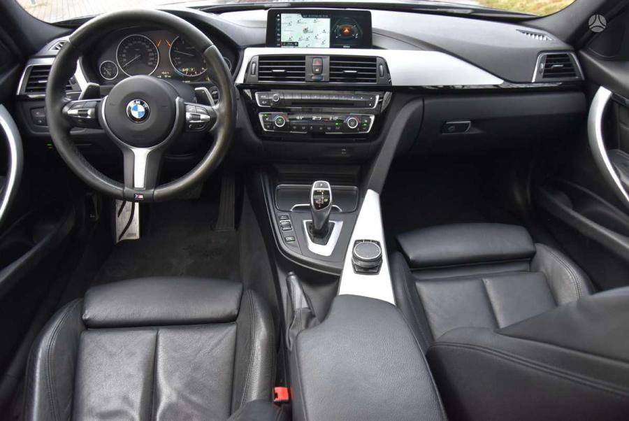 Black BMW 320 2018 in Vilnius, with an engine capacity of 2.00 L and mileage of 321 thousand km for 12800 €, photo 15 on AUTOMOTO.COM.LV