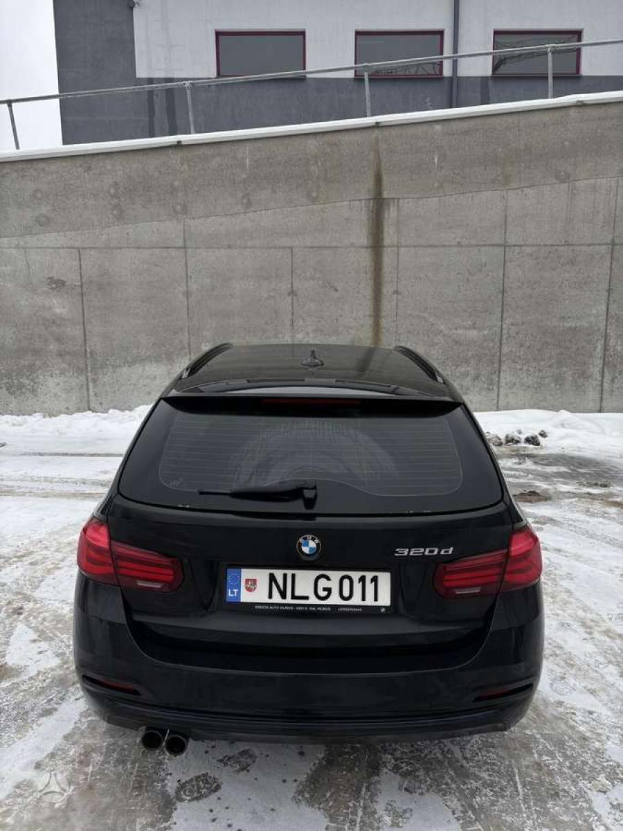 Black BMW 320 2018 in Vilnius, with an engine capacity of 2.00 L and mileage of 267 thousand km for 14330 €, photo 7 on AUTOMOTO.COM.LV