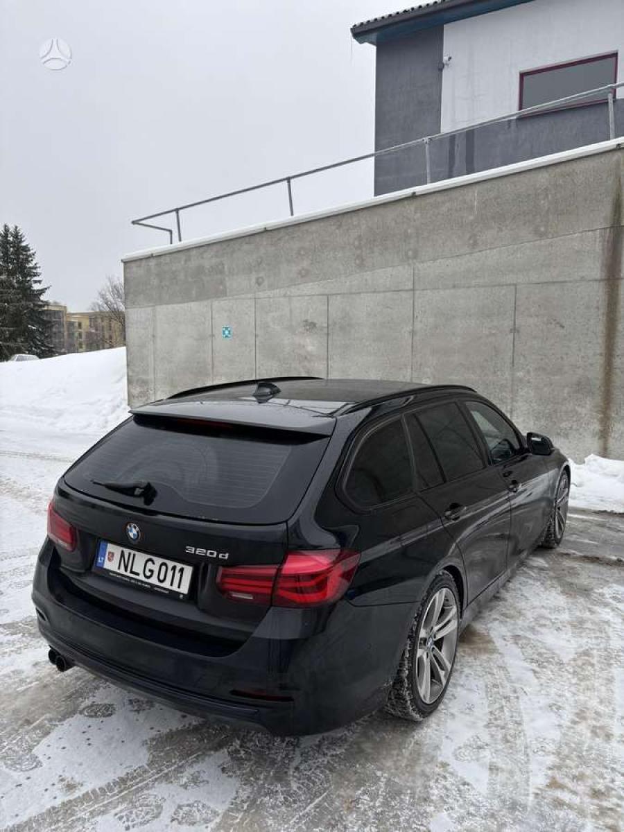 Black BMW 320 2018 in Vilnius, with an engine capacity of 2.00 L and mileage of 267 thousand km for 14330 €, photo 8 on AUTOMOTO.COM.LV