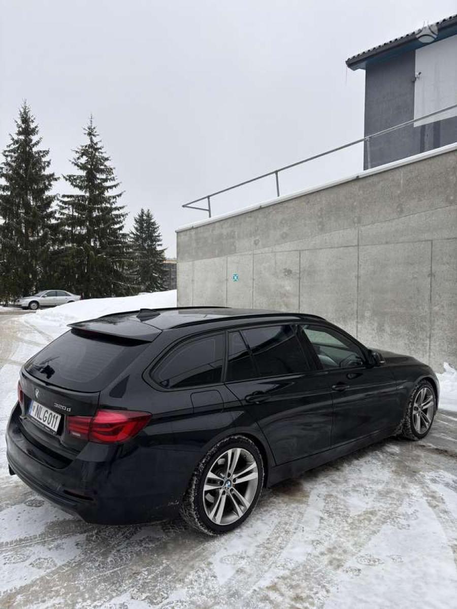 Black BMW 320 2018 in Vilnius, with an engine capacity of 2.00 L and mileage of 267 thousand km for 14330 €, photo 9 on AUTOMOTO.COM.LV
