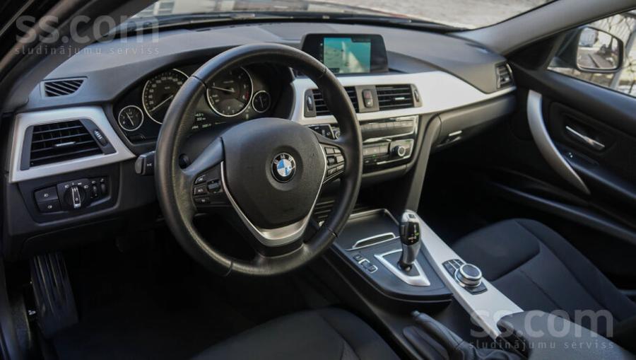 Black BMW 320 2018 in Riga, with an engine capacity of 2.00 L and mileage of 292 thousand km for 10950 €, photo 16 on AUTOMOTO.COM.LV