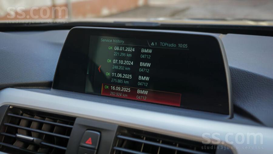 Black BMW 320 2018 in Riga, with an engine capacity of 2.00 L and mileage of 292 thousand km for 10950 €, photo 20 on AUTOMOTO.COM.LV