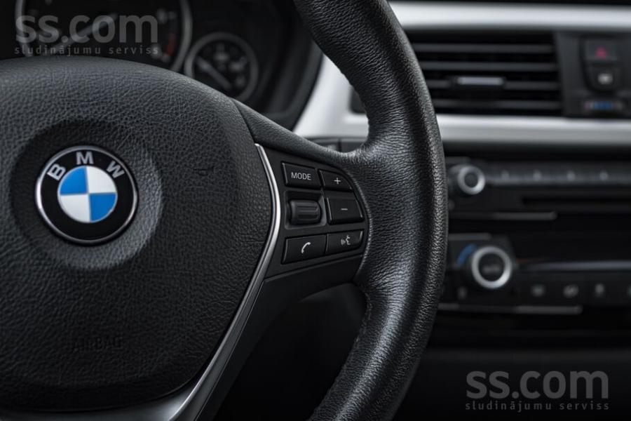 Black BMW 320 2018 in Riga, with an engine capacity of 2.00 L and mileage of 98 thousand km for 18500 €, photo 19 on AUTOMOTO.COM.LV