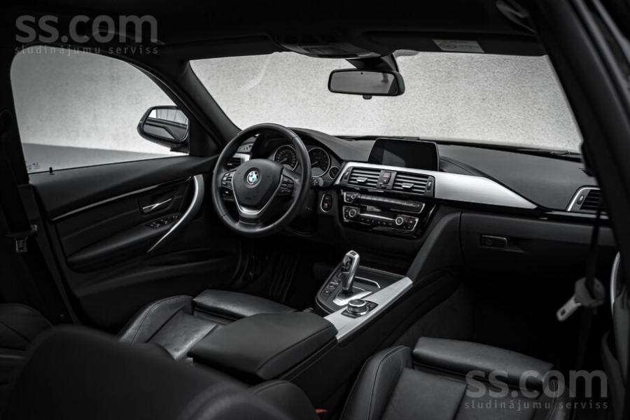 Black BMW 320 2018 in Riga, with an engine capacity of 2.00 L and mileage of 192 thousand km for 15990 €, photo 16 on AUTOMOTO.COM.LV