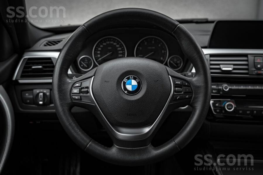 Black BMW 320 2018 in Riga, with an engine capacity of 2.00 L and mileage of 192 thousand km for 15990 €, photo 19 on AUTOMOTO.COM.LV