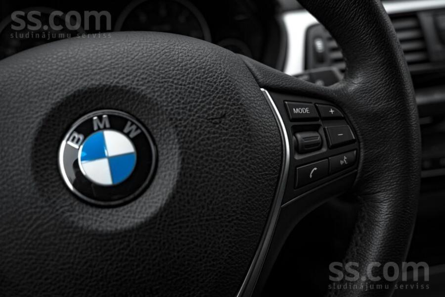 Black BMW 320 2018 in Riga, with an engine capacity of 2.00 L and mileage of 192 thousand km for 15990 €, photo 20 on AUTOMOTO.COM.LV