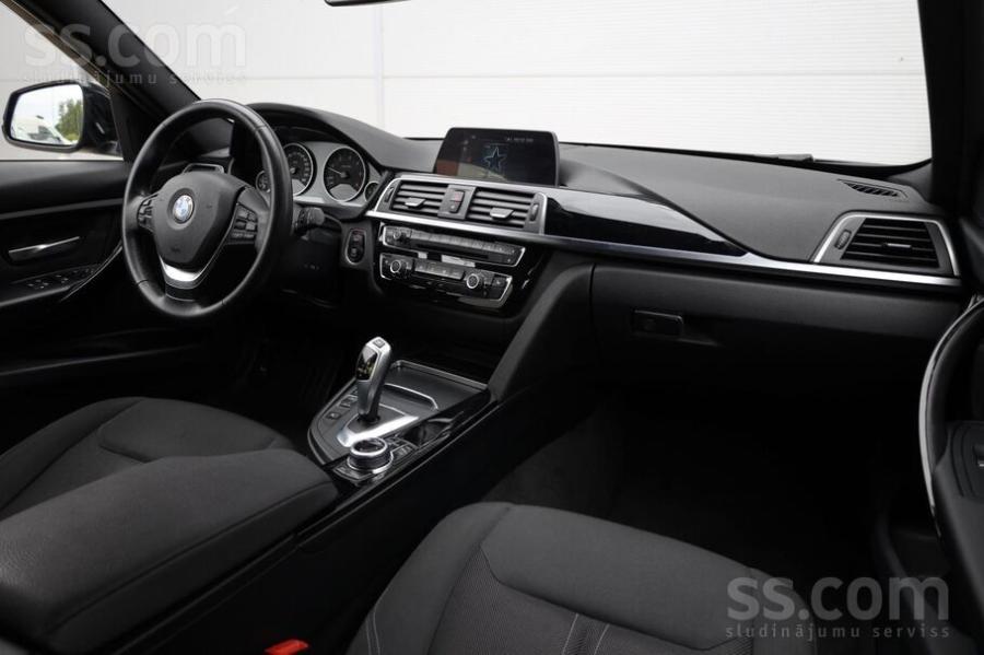 Black BMW 320 2018 in Riga, with an engine capacity of 2.00 L and mileage of 222 thousand km for 12495 €, photo 13 on AUTOMOTO.COM.LV