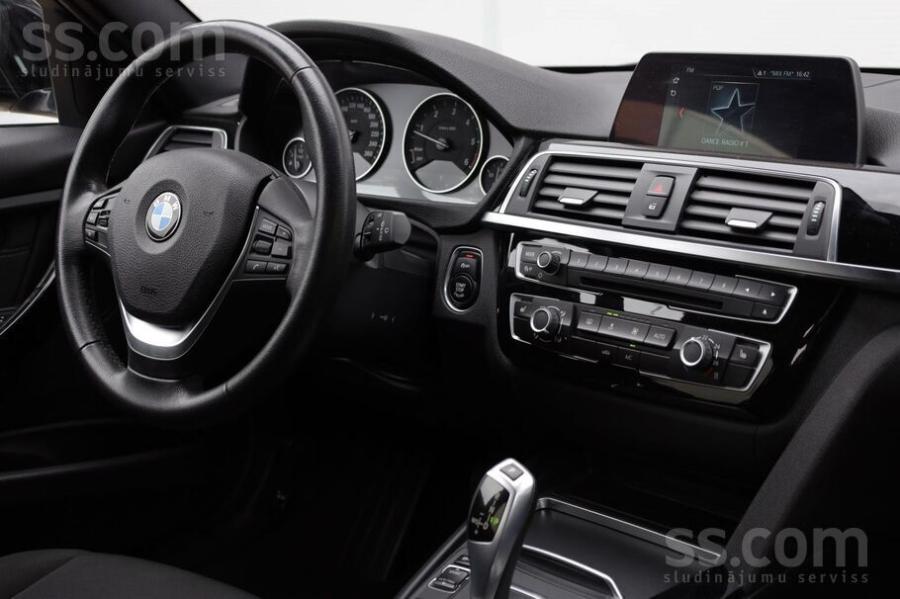 Black BMW 320 2018 in Riga, with an engine capacity of 2.00 L and mileage of 222 thousand km for 12495 €, photo 14 on AUTOMOTO.COM.LV