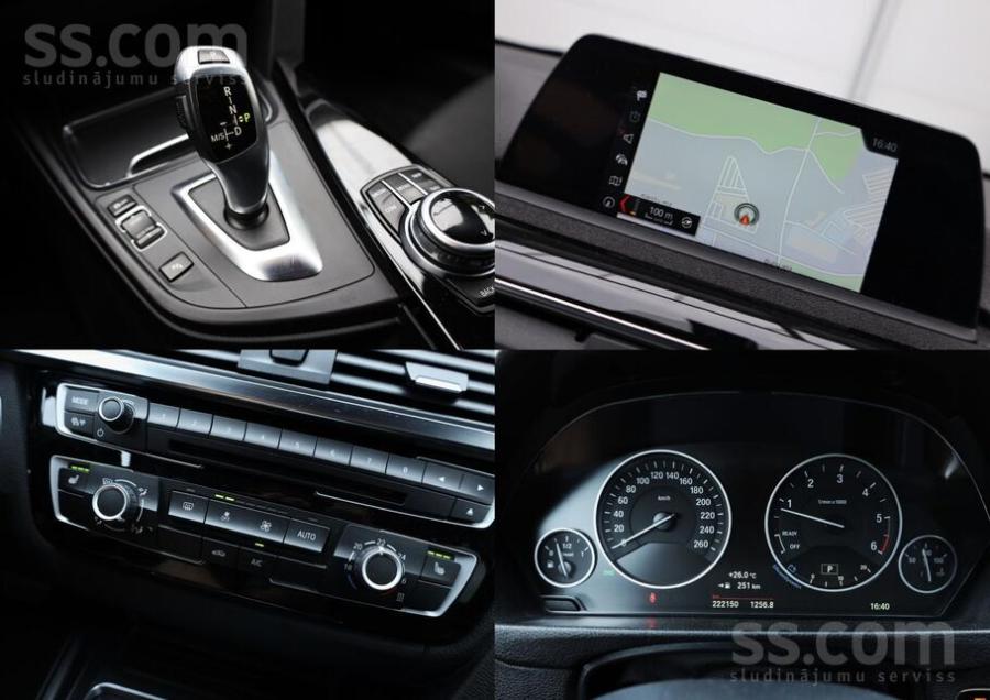 Black BMW 320 2018 in Riga, with an engine capacity of 2.00 L and mileage of 222 thousand km for 12495 €, photo 18 on AUTOMOTO.COM.LV