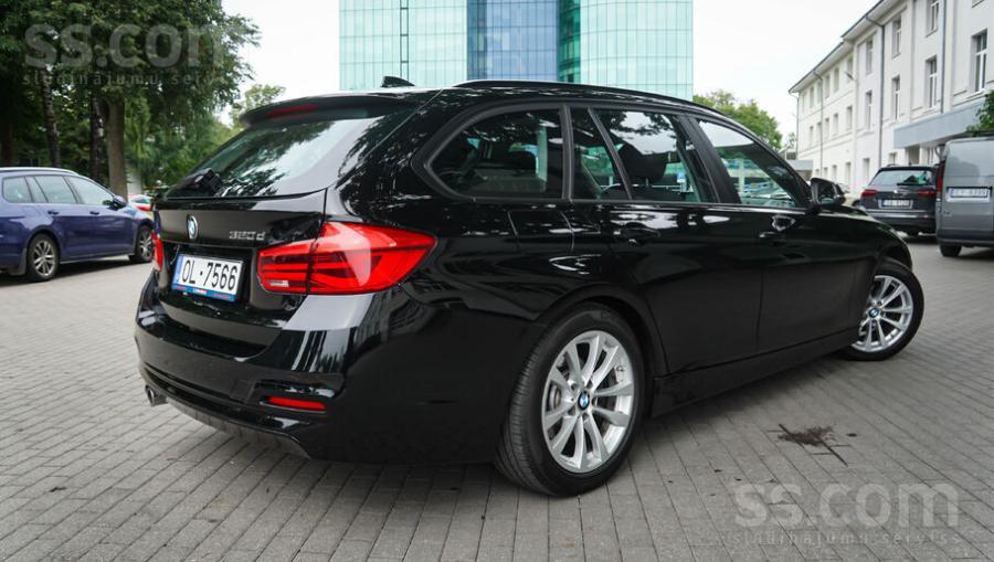 Black BMW 320 2018 in Riga, with an engine capacity of 2.00 L and mileage of 292 thousand km for 9950 €, photo 7 on AUTOMOTO.COM.LV