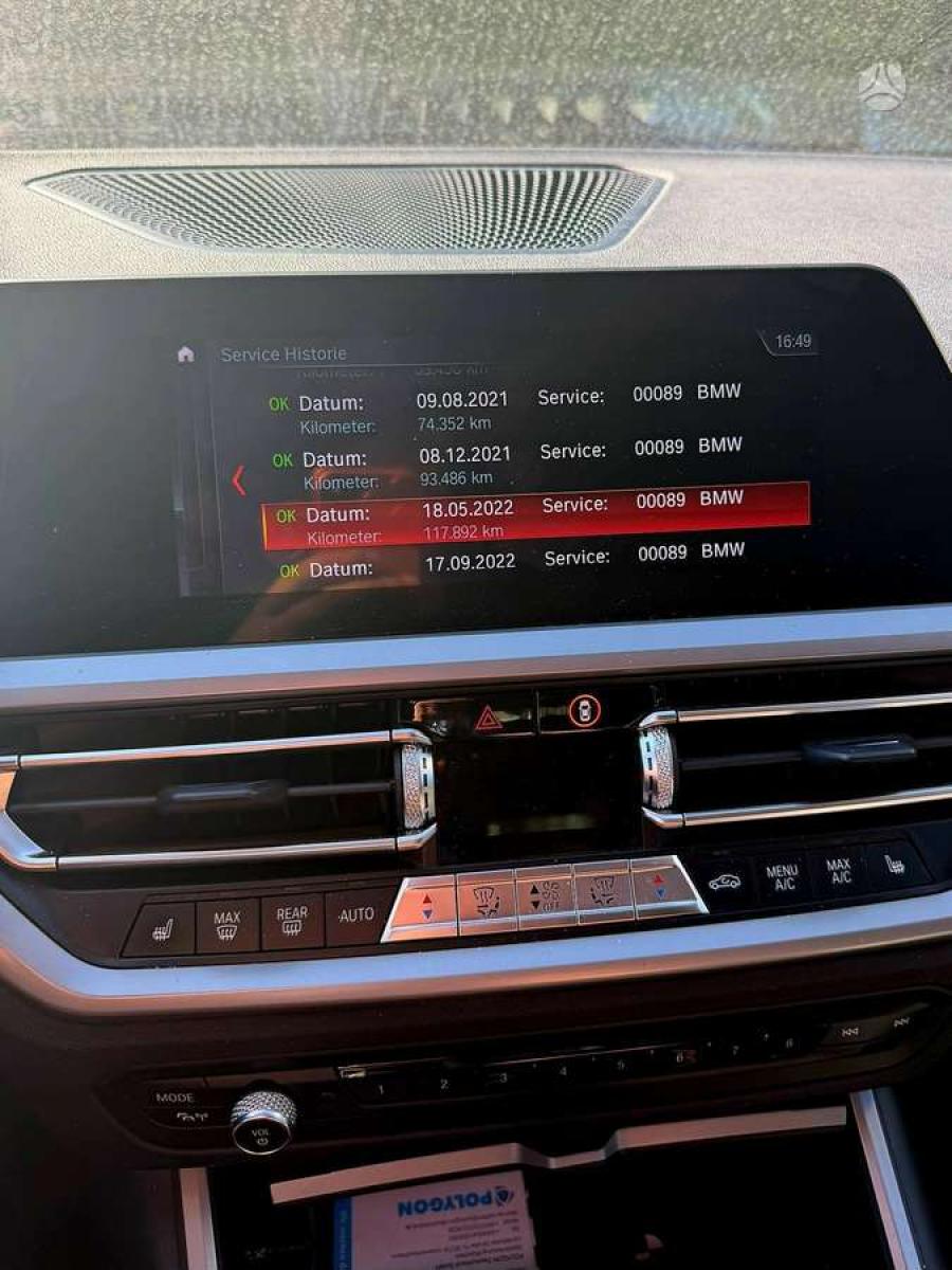 Black BMW 320 2019 in Taurage, with an engine capacity of 2.00 L and mileage of 242 thousand km for 10900 €, photo 11 on AUTOMOTO.COM.LV
