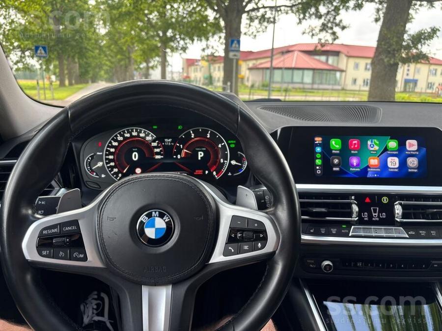 Black BMW 320 2019 in Ogre, with an engine capacity of 2.00 L and mileage of 371 thousand km for 15799 €, photo 6 on AUTOMOTO.COM.LV