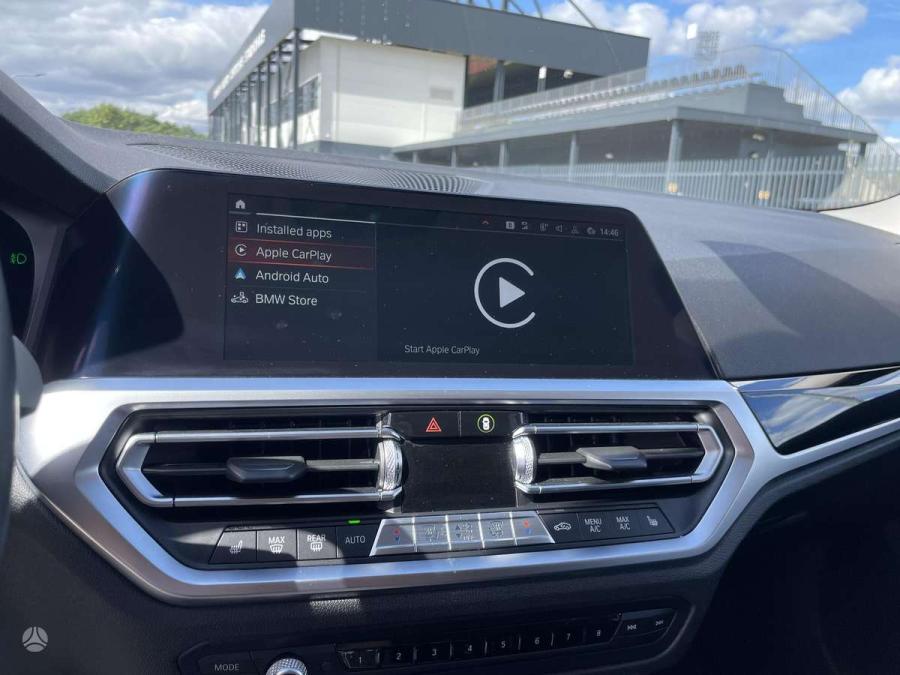 Black BMW 320 2020 in Jonava, with an engine capacity of 2.00 L and mileage of 246 thousand km for 16299 €, photo 24 on AUTOMOTO.COM.LV