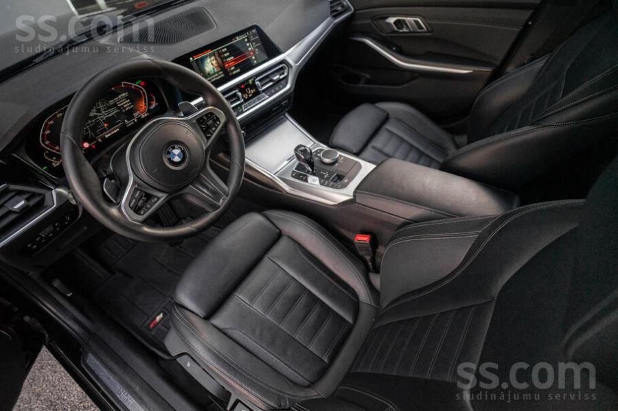 Black BMW 320 2020 in Riga, with an engine capacity of 2.00 L and mileage of 272 thousand km for 17550 €, photo 13 on AUTOMOTO.COM.LV