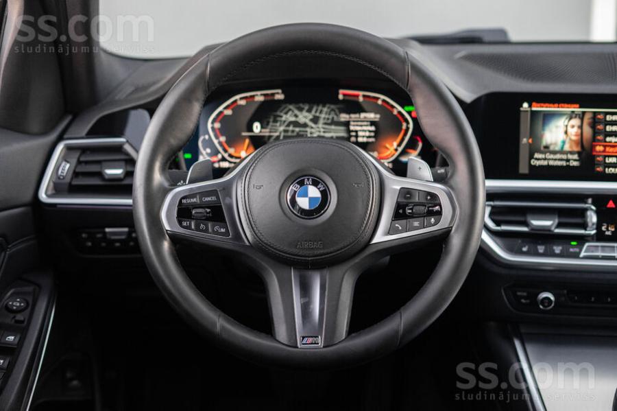 Black BMW 320 2020 in Riga, with an engine capacity of 2.00 L and mileage of 272 thousand km for 17550 €, photo 16 on AUTOMOTO.COM.LV