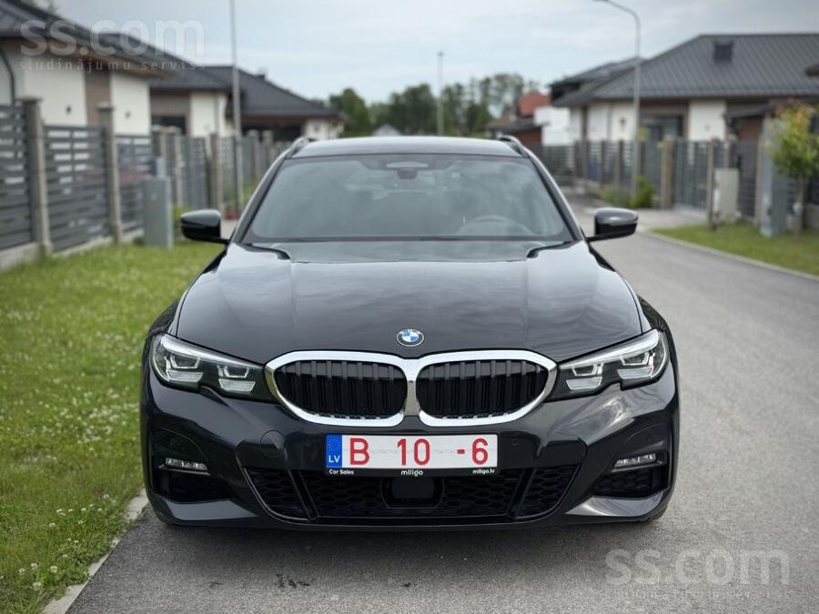 Black BMW 320 2021 in Jelgava, with an engine capacity of 2.00 L and mileage of 220 thousand km for 21800 €, photo 4 on AUTOMOTO.COM.LV