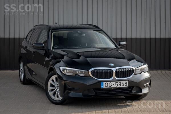 Black BMW 320 2021 in Talsi, with an engine capacity of 2.00 L and mileage of 220 thousand km for 17750 €, photo 1 on AUTOMOTO.COM.LV