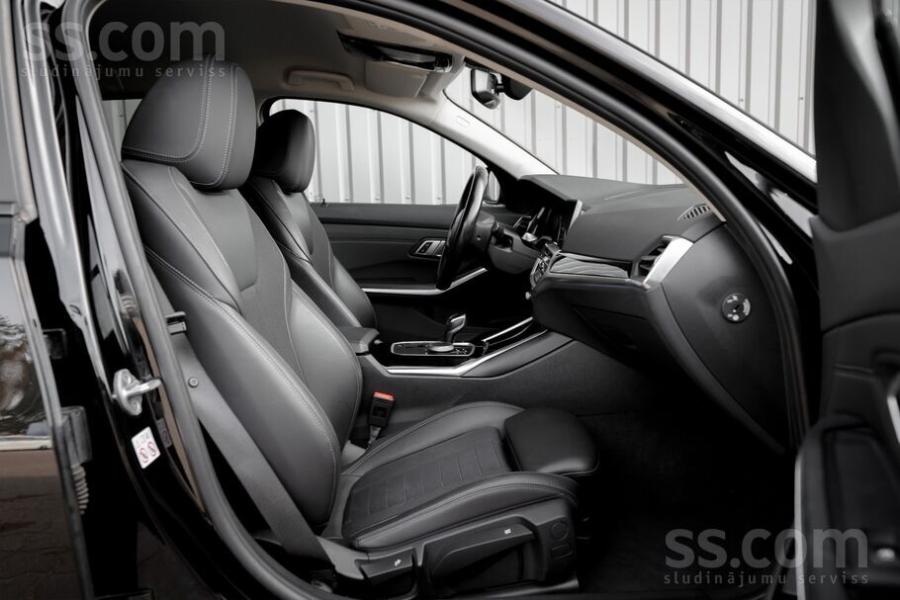 Black BMW 320 2021 in Talsi, with an engine capacity of 2.00 L and mileage of 220 thousand km for 17750 €, photo 13 on AUTOMOTO.COM.LV