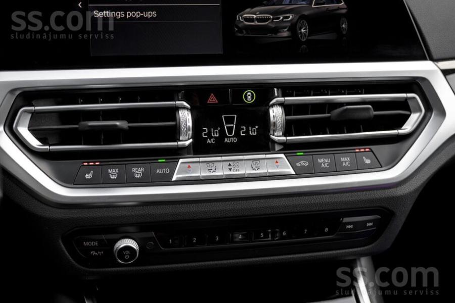 Black BMW 320 2021 in Talsi, with an engine capacity of 2.00 L and mileage of 220 thousand km for 17750 €, photo 25 on AUTOMOTO.COM.LV