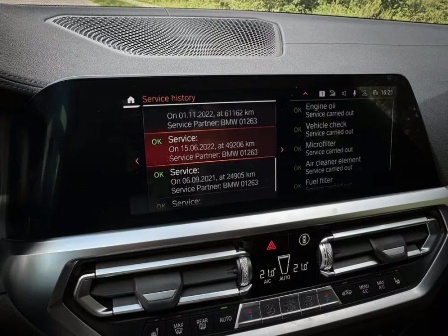 Black BMW 320 2021 in Riga, with an engine capacity of 2.00 L and mileage of 158 thousand km for 21900 €, photo 35 on AUTOMOTO.COM.LV