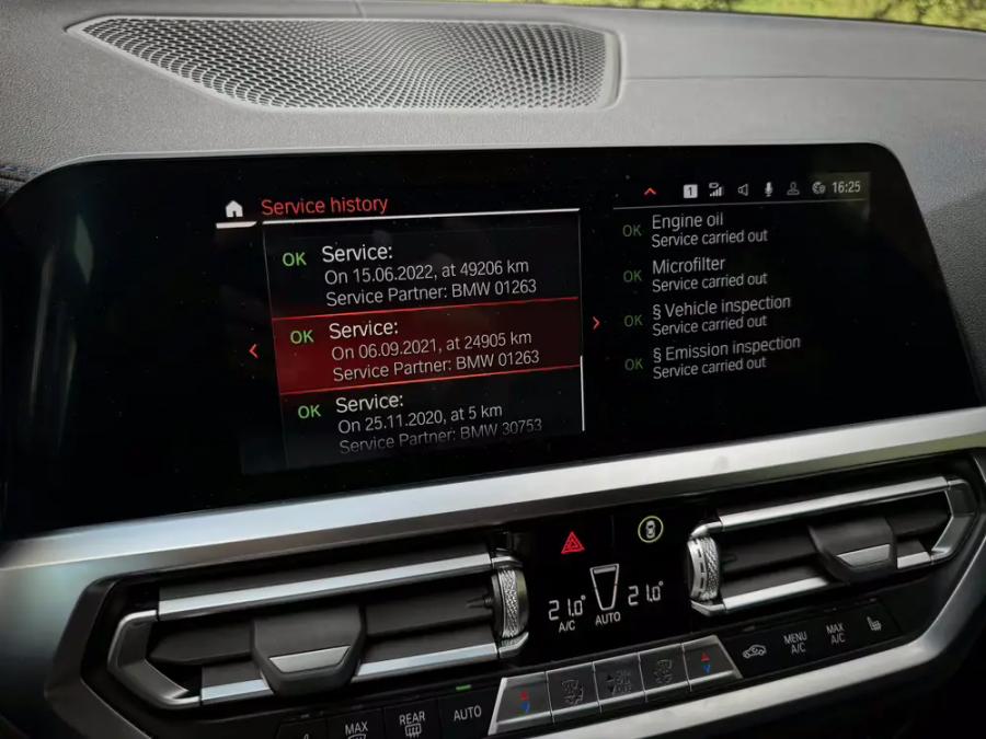 Black BMW 320 2021 in Riga, with an engine capacity of 2.00 L and mileage of 158 thousand km for 21900 €, photo 36 on AUTOMOTO.COM.LV