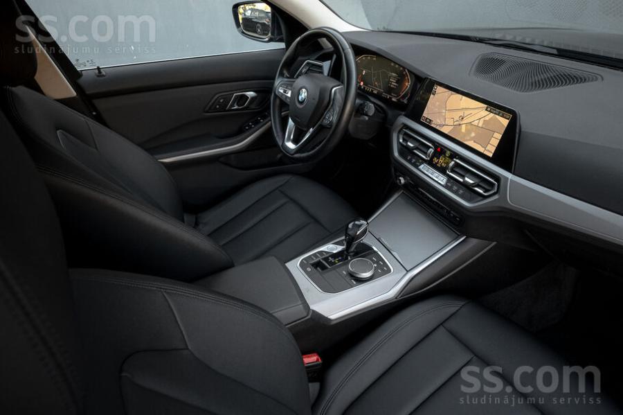 Black BMW 320 2021 in Jelgava, with an engine capacity of 2.00 L and mileage of 193 thousand km for 18500 €, photo 12 on AUTOMOTO.COM.LV