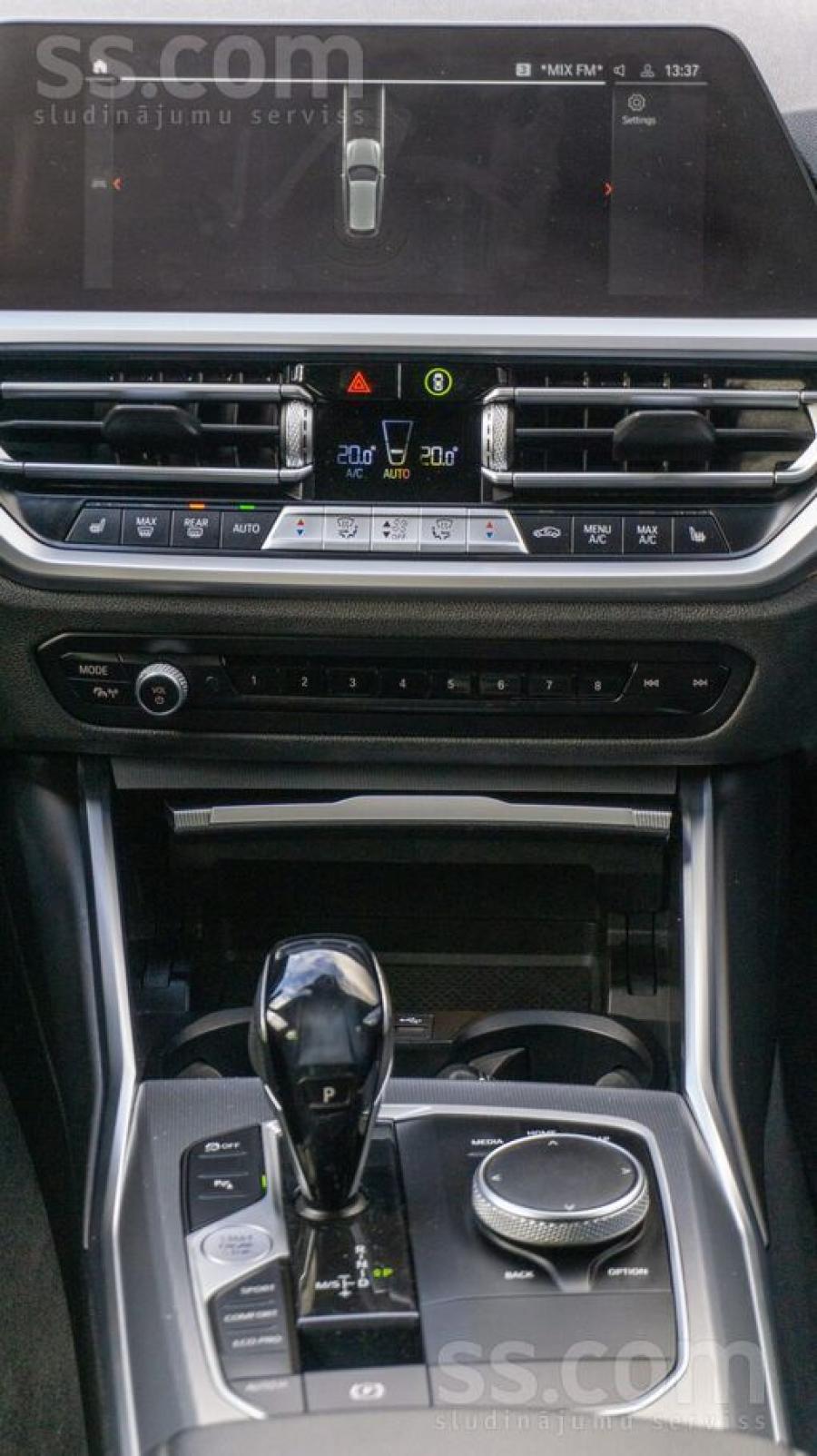 Black BMW 320 2021 in Riga, with an engine capacity of 2.00 L and mileage of 226 thousand km for 18590 €, photo 14 on AUTOMOTO.COM.LV
