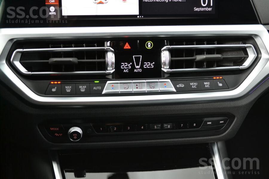Black BMW 320 2022 in Tukums, with an engine capacity of 2.00 L and mileage of 198 thousand km for 21490 €, photo 23 on AUTOMOTO.COM.LV