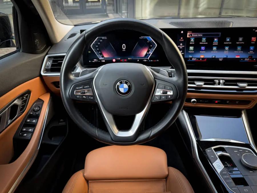 Black BMW 320 2023 in Riga, with an engine capacity of 2.00 L and mileage of 152 thousand km for 26500 €, photo 31 on AUTOMOTO.COM.LV