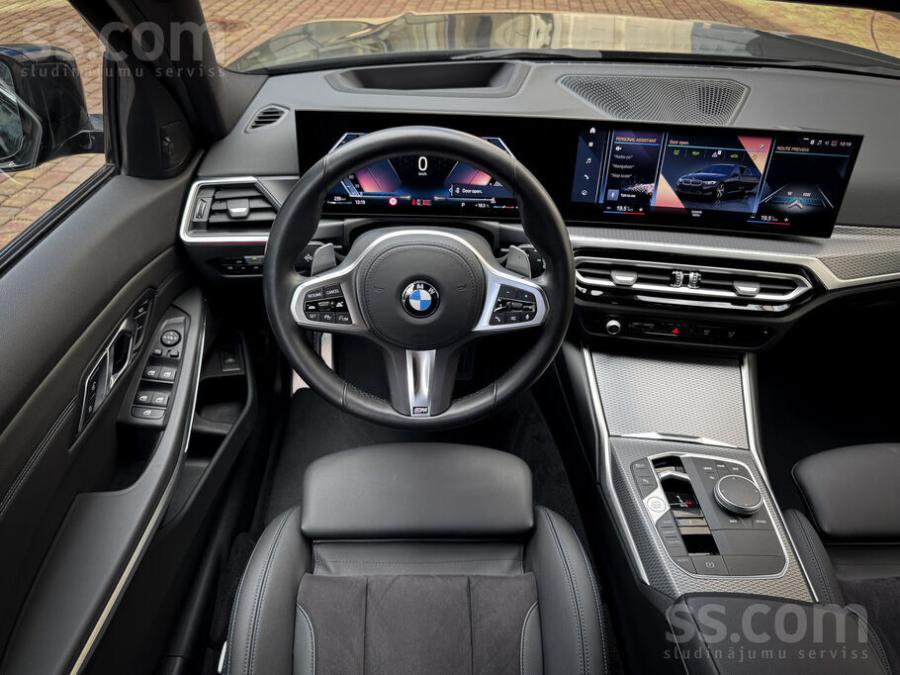 Black BMW 320 2023 in Riga, with an engine capacity of 2.00 L and mileage of 28 thousand km for 34800 €, photo 21 on AUTOMOTO.COM.LV
