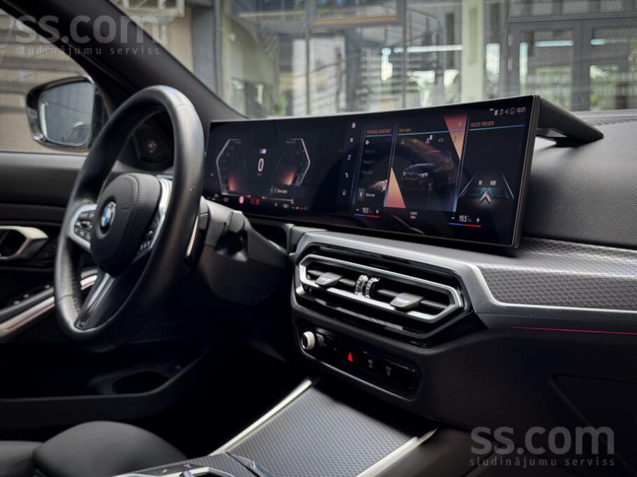 Black BMW 320 2023 in Riga, with an engine capacity of 2.00 L and mileage of 28 thousand km for 34800 €, photo 23 on AUTOMOTO.COM.LV