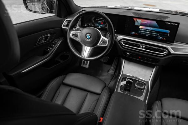 Black BMW 320 2023 in Riga, with an engine capacity of 2.00 L and mileage of 193 thousand km for 24490 €, photo 8 on AUTOMOTO.COM.LV