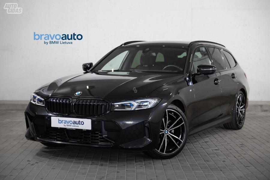 Black BMW 320 2023 in Vilnius, with an engine capacity of 2.00 L and mileage of 88 thousand km for 32988 €, photo 1 on AUTOMOTO.COM.LV