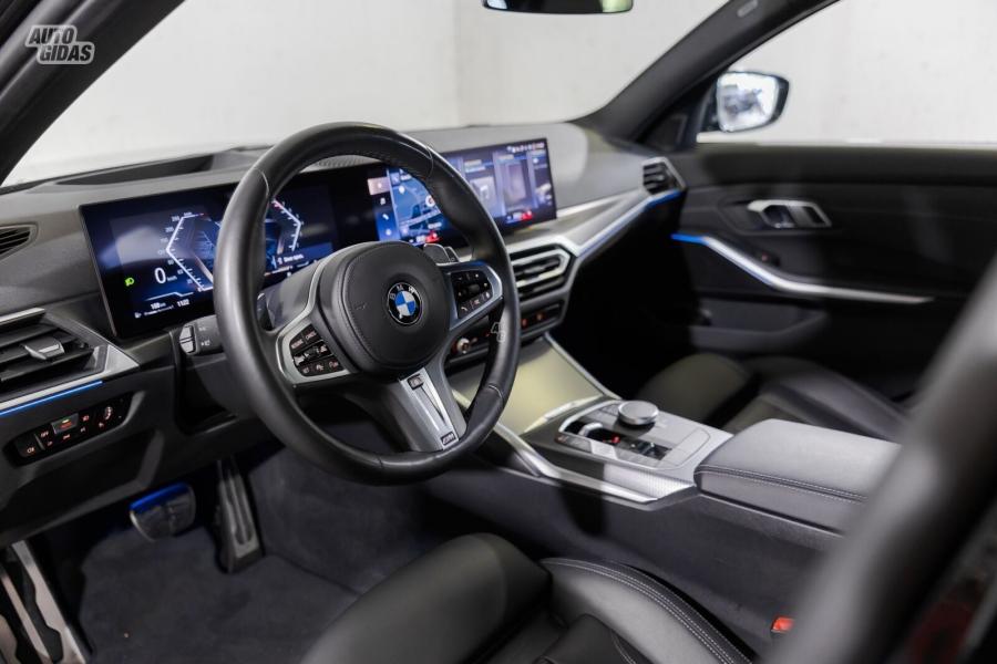 Black BMW 320 2023 in Vilnius, with an engine capacity of 2.00 L and mileage of 88 thousand km for 32988 €, photo 15 on AUTOMOTO.COM.LV