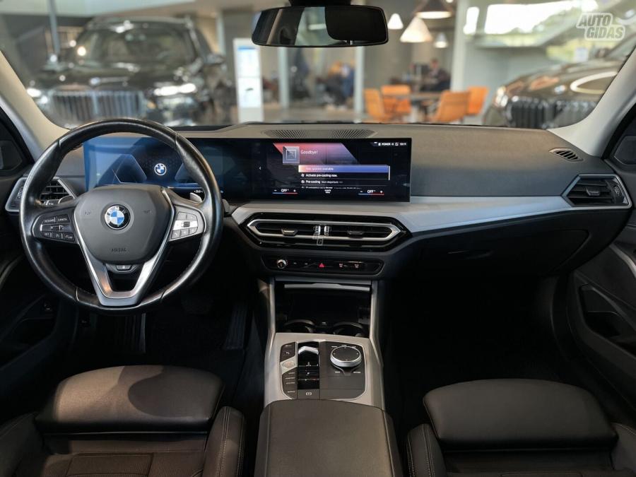 Black BMW 320 2023 in Klaipeda, with an engine capacity of 2.00 L and mileage of 154 thousand km for 29771 €, photo 11 on AUTOMOTO.COM.LV